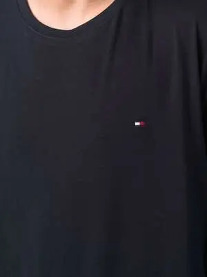 Tommy Hilfiger Logo-embroidered Long-sleeve T-shirt - Blue