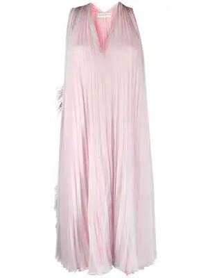 Emilio Pucci Feather-embellished Silk Dress - Pink