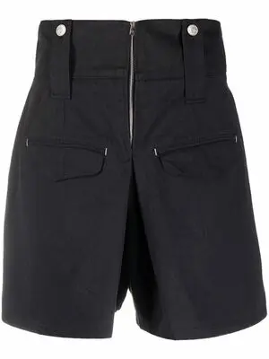Isabel Marant Étoile A-line Cotton Shorts - Black