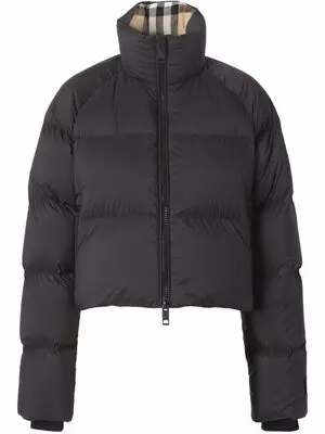 Burberry Cropped Padded Jacket - Black