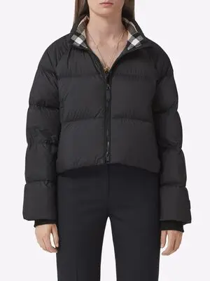Burberry Cropped Padded Jacket - Black