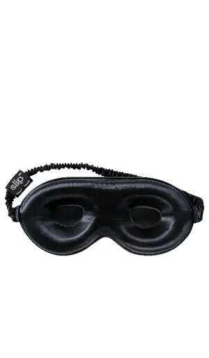 Slip Slip Pure Silk Lovely Lashes Contour Sleep Mask In Black. Black