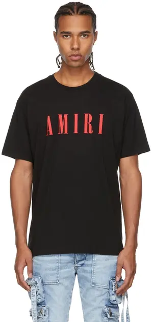 Amiri AMIRI Black Core Logo T-Shirt Black/red