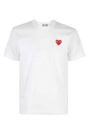 Play Comme Des Garcon Red Heart White