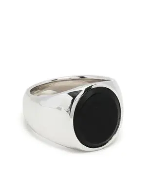 Tom Wood Oval Onyx Signet Ring - Black