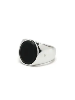 Tom Wood Oval Onyx Signet Ring - Black