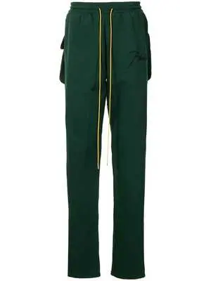Rhude Oversize Flap-pocket Logo-embroidered Track Pants
