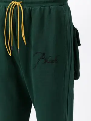 Rhude Oversize Flap-pocket Logo-embroidered Track Pants