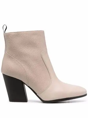 Hogan Pointed-toe Ankle Boots - Neutrals