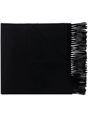 TOTEME Fringed Knitted Scarf - Black