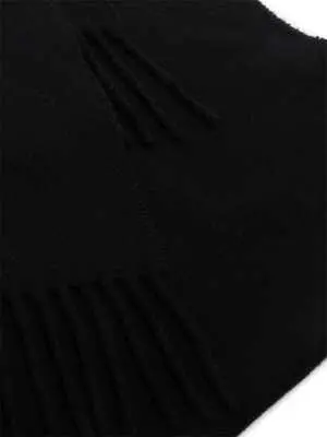 TOTEME Fringed Knitted Scarf - Black