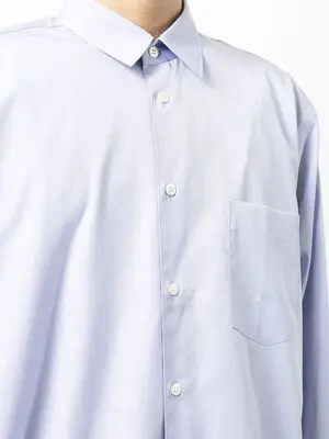 Comme Des Garçons Long-sleeve Cotton Shirt - Purple