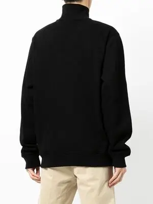 Lacoste Crocodile-embroidered Cotton Sweatshirt - Black