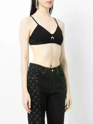 MARINE SERRE Crescent Moon-print Sports Bra