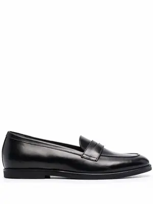SCAROSSO Monica Leather Loafers - Black