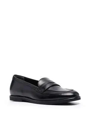 SCAROSSO Monica Leather Loafers - Black