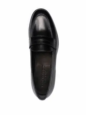 SCAROSSO Monica Leather Loafers - Black