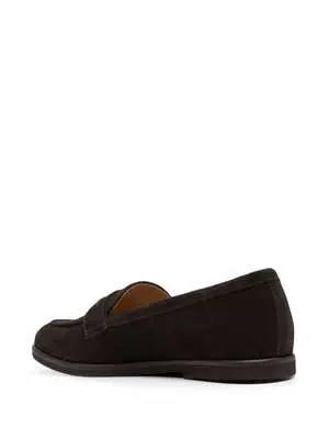 SCAROSSO Monica Leather Loafers - Brown