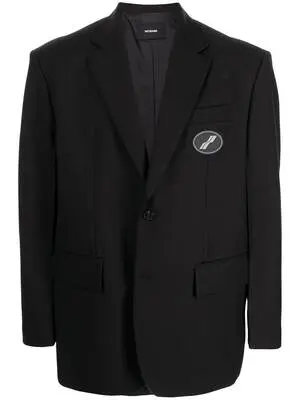We11Done Oversized Suit Logo-patch Blazer