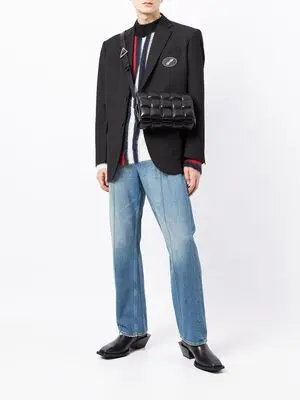 We11Done Oversized Suit Logo-patch Blazer