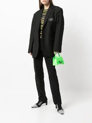 We11Done Oversized Suit Logo-patch Blazer