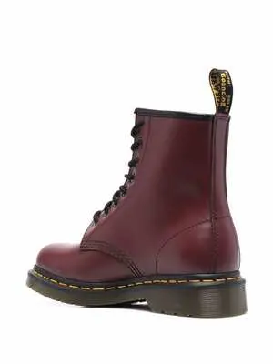 Dr. Martens Lace-up Leather Boots - Red
