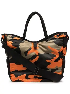 PORTER-YOSHIDA & CO Camouflage Print Large Tote Bag - Green