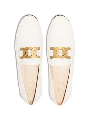 TOD'S Kate Leather Loafers - White