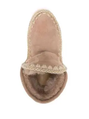Mou Crochet Stitch-trim Boots