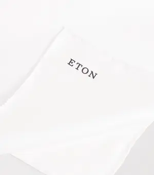 Eton Silk Pocket Square - White