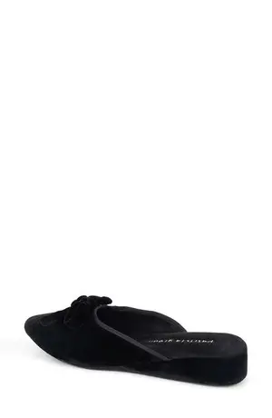 PATRICIA GREEN Velvet Bow Wedge Slipper