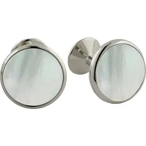David Donahue Mother-of-pearl Cuff Links - Silver