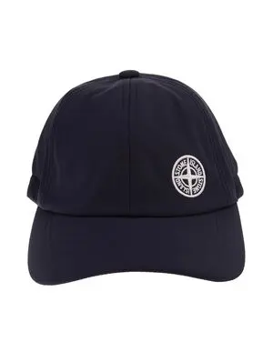 Stone Island Navy Blue Baseball Cap In Soft Shell-r E.dye Technology