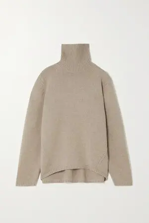 TOTEME Net Sustain Wool And Cashmere-blend Turtleneck Sweater