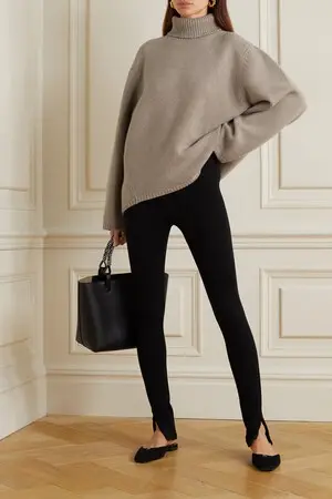 TOTEME Net Sustain Wool And Cashmere-blend Turtleneck Sweater