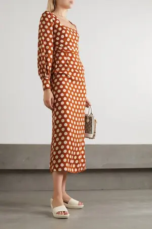 alexa chung brown polka dot dress Rent Alexa Chung Brown Dress UK 6