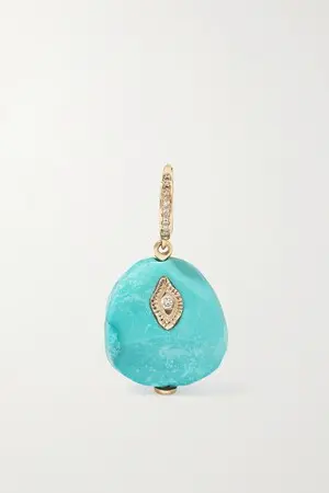 Pascale Monvoisin Arles 9-karat Turquoise And Diamond Single Earring