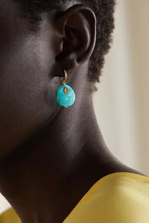 Pascale Monvoisin Arles 9-karat Turquoise And Diamond Single Earring