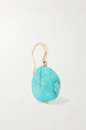 Pascale Monvoisin Arles 9-karat Turquoise And Diamond Single Earring