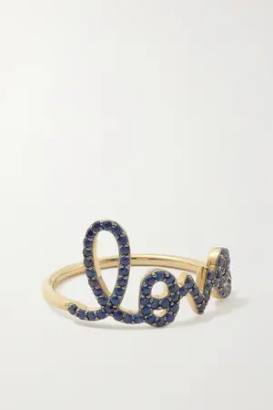 SYDNEY EVAN Large Love 14-karat Sapphire Ring - Gold