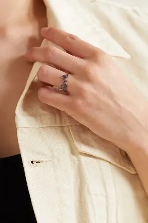 SYDNEY EVAN Large Love 14-karat Sapphire Ring - Gold