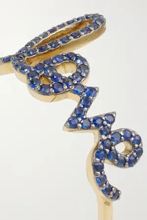 SYDNEY EVAN Large Love 14-karat Sapphire Ring - Gold