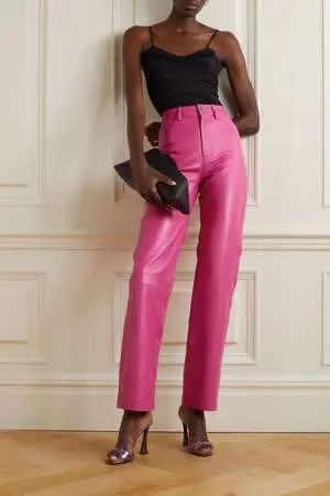 Remain Birger Christensen Lynn Leather Straight-leg Pants