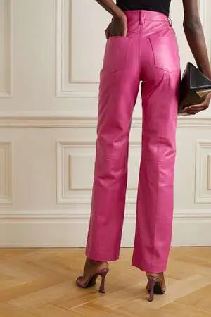 Remain Birger Christensen Lynn Leather Straight-leg Pants