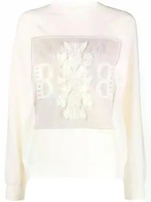 BARRIE B-logo Sweatshirt - Neutrals