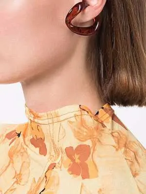 BEATRIZ PALACIOS Magma Link Ear Cuff - Brown