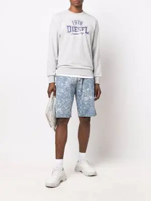 DIESEL® Logo Print Cotton Sweatshirt
