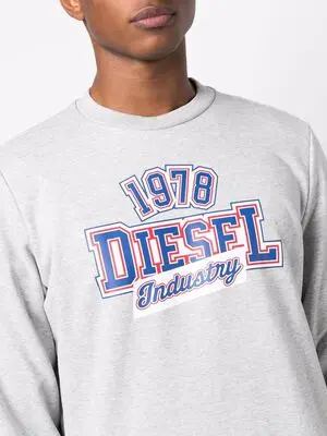 DIESEL® Logo Print Cotton Sweatshirt