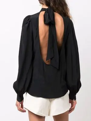 Wandering Stand-up Collar Blouse