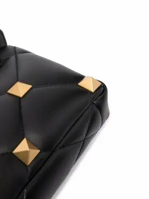 Valentino Garavani Roman Stud Diamond-quilted Clutch